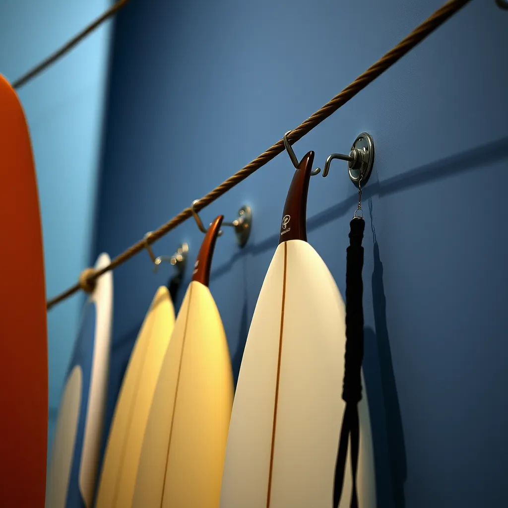 The Art and Functionality of Surfboard Hangers